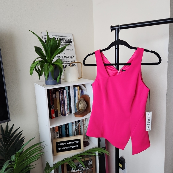 JAYGODFREY | Tops | Jay Godfrey Pink Asymmetrical Top | Poshmark